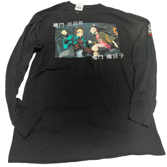 Hot Topic | Shirts | Demon Slayer Med Black Graphic Anime Tshirt Hot ...